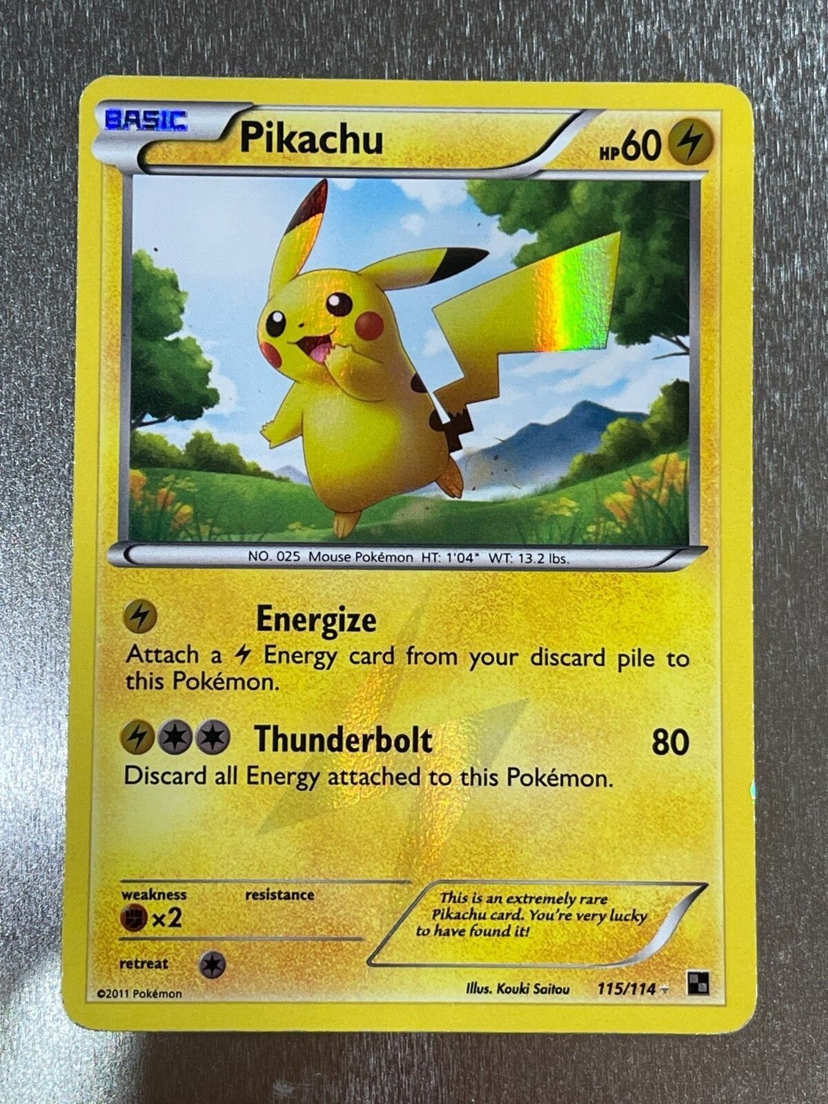 Pikachu Black And White Card