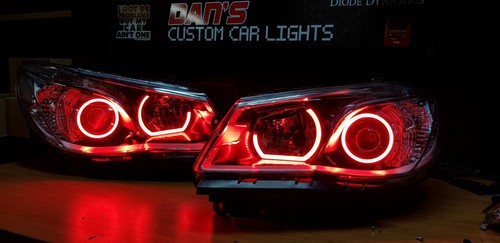 Holden VF Commodore Headlights w/ RGB LED Angel Halos | eBay Australia