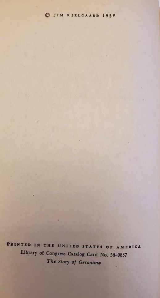 THE STORY OF GERONIMO BY JIM KJELGAARD SIGNATURE BOOKS VINTAGE 1953 | eBay