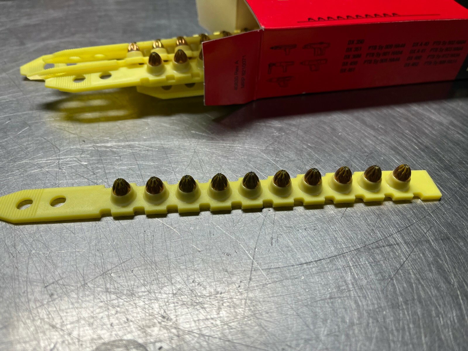 50352 HILTI DX Cartridges 6.8/11M .27 Cal Short STRIP LOAD Yellow 100 ...