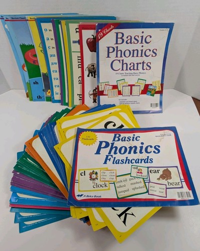 Abeka K-3 Basic Phonics Charts and Flashcards Lot Bundle ACCEPTABLE ...