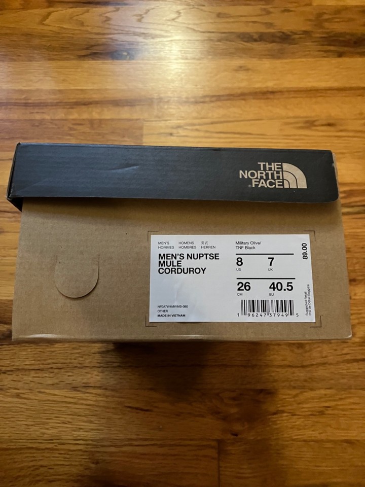 NEW NIB The North Face Nuptse Mule Goose Down Outdoor Slippers Green ...
