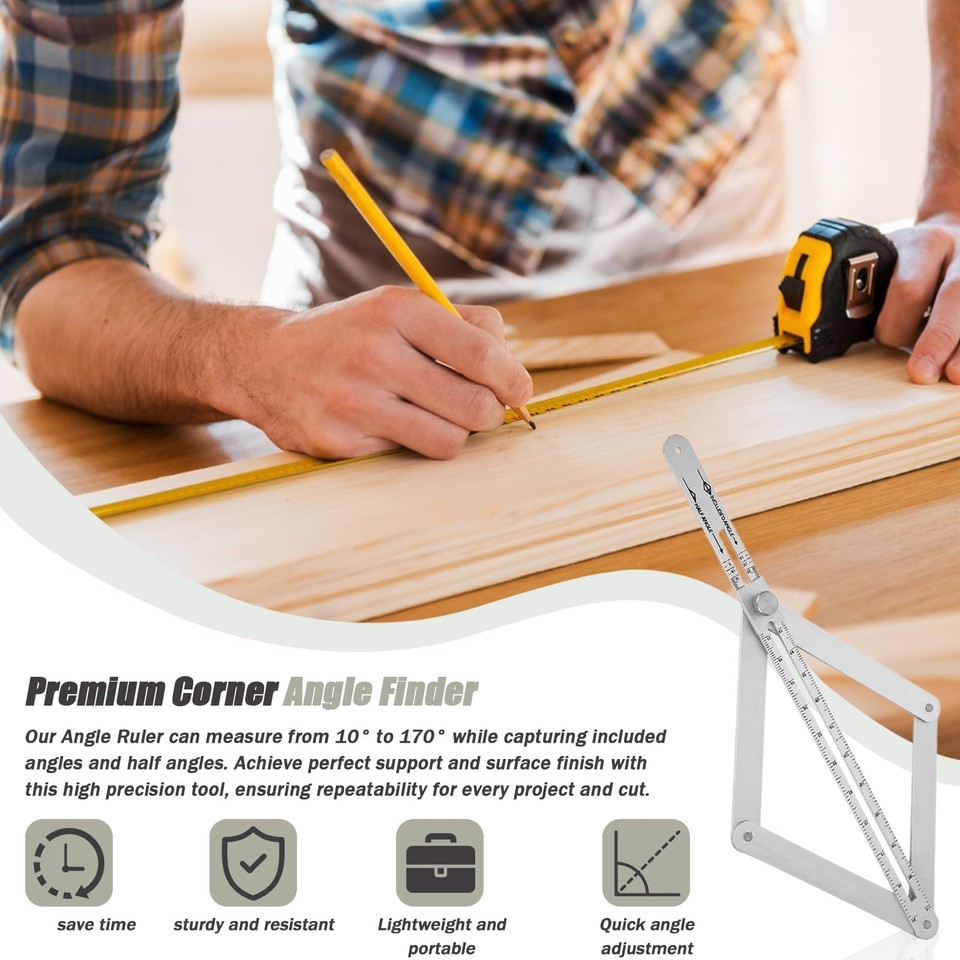 Corner Angle Finder Tool, Miter Saw Protractor with Scale, Miter Angle ...