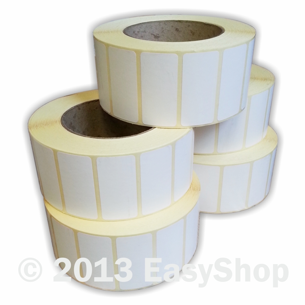 50mm X 38mm White Thermal Direct Zebra Printer Labels 500 Per Roll 25mm ...