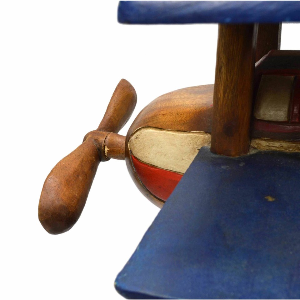 Vintage WOOD ROCKING PLANE TOY Kid-Size AIRPLANE ROCKER Handmade, Japan ...