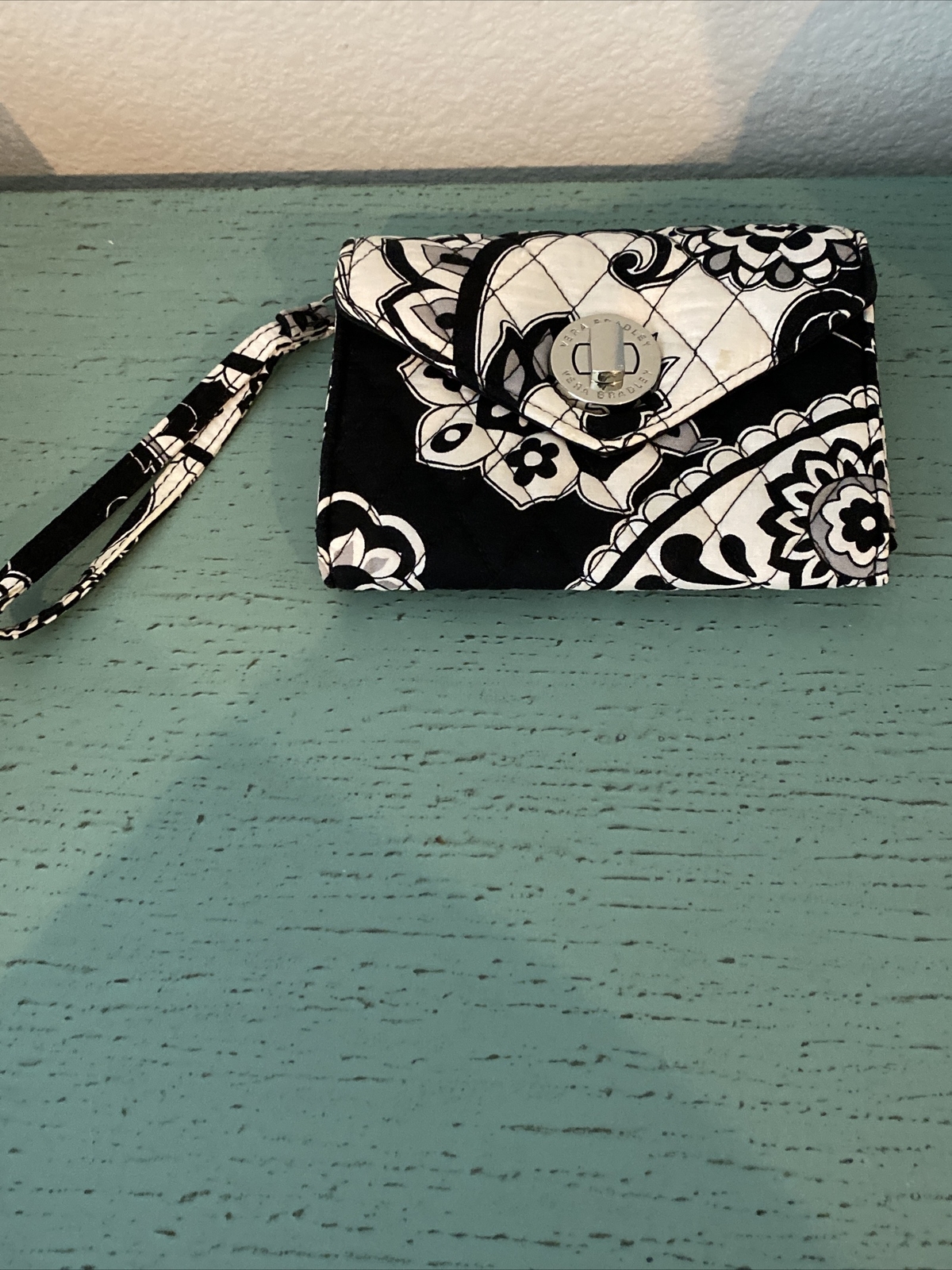 Vera Bradley Midnight Paisley Pattern Wallet Wristlet - Gem