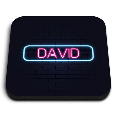 1x Square Fridge MDF Magnet Neon Sign Design David Name #351822 | eBay