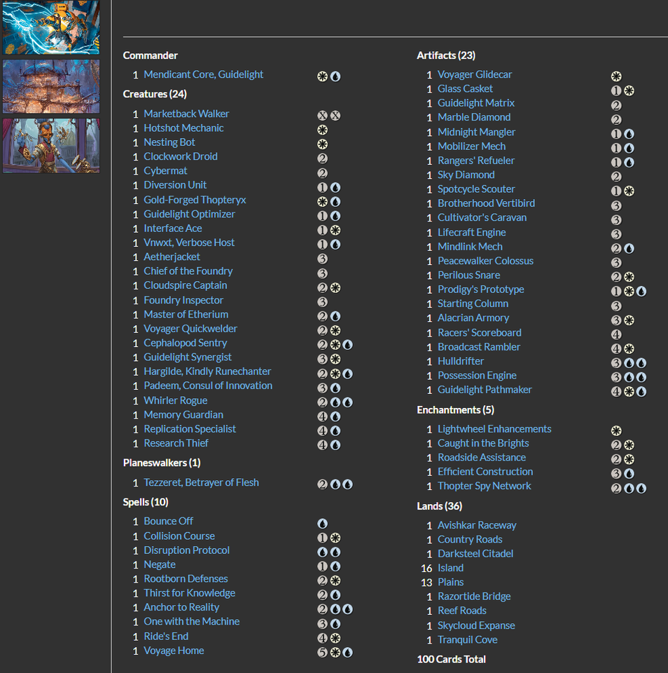 Mendicant Core, Guidelight MTG EDH Commander Deck! Azorius Robots! | eBay