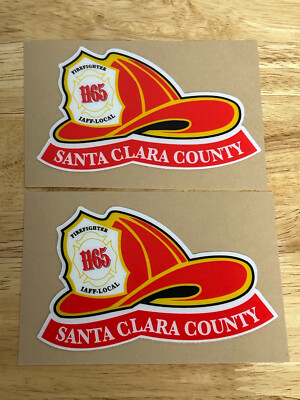 SANTA CLARA COUNTY FIRE DEPARTMENT STICKERS HIGH QUALITY UV LAMINATE ...
