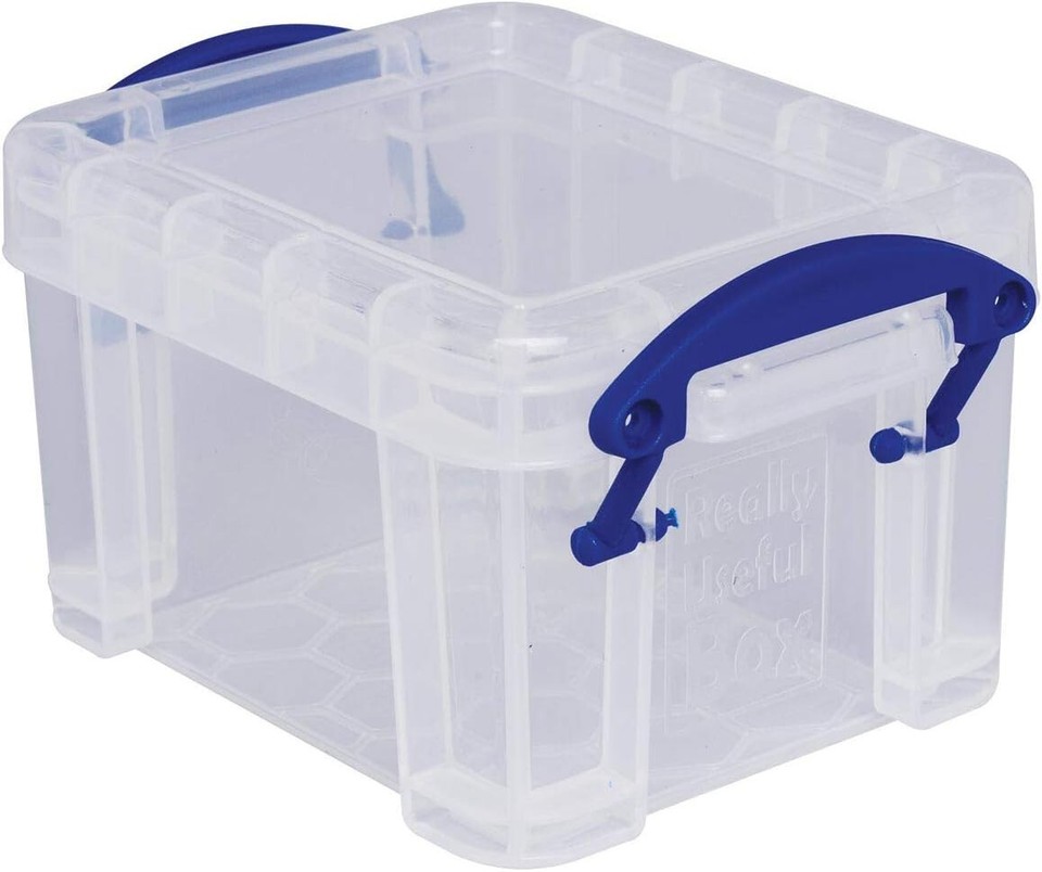 Really Useful Box Clear Plastic Box Storage for Art & Craft - 0.14L ...
