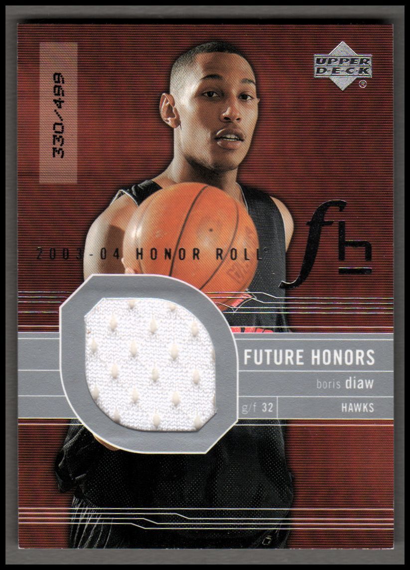 2003-04 Upper Deck Honor Roll #123 Boris Diaw RC Jersey Rookie Card #d ...