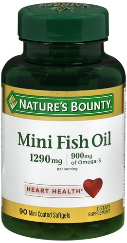 Nature's Bounty Omega 3 Mini Fish Oil 1290 mg 90ct Odorless Softgels ...