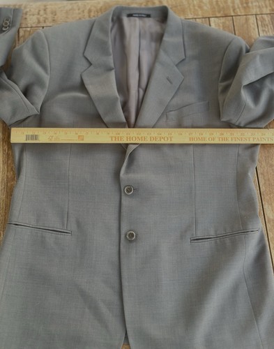 Armani Collezioni Men Classic Suit Jacket Size 46R 100% Wool Made In ...