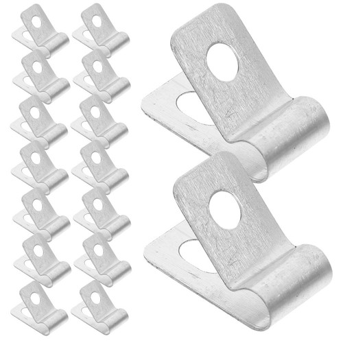 100 Pcs Stainless Steel Welded Wire Clips Shelf Metal Fence Clamps ...