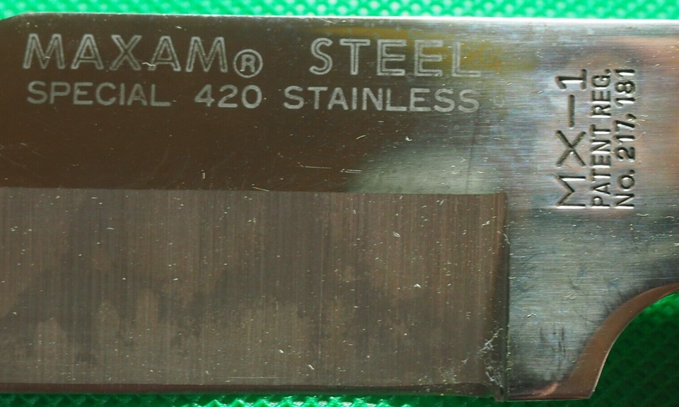 Japan Maxam MX-1 Hunting Knife Special 420 Stainless Steel Blade Wood ...