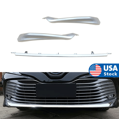 3x Front Bumper Lower Trim Molding Silver Set For 2021-2022 Toyota ...