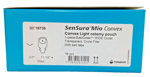 10 Coloplast 16739 SenSura 1PC Convex Pouches 3/8" to 1-11/16" Expires ...