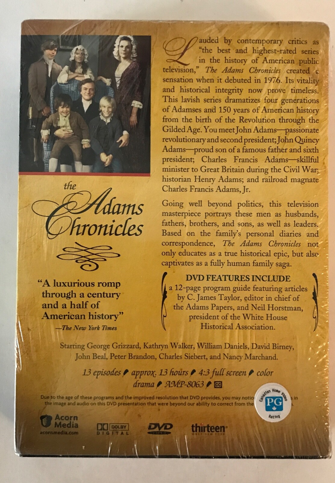 The Adams Chronicles (DVD, 2008, 4-Disc Set) for sale online | eBay