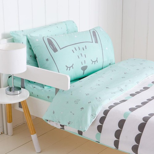 Baby Cute Adorable Printed Cot Nursery Reversible Quilt Cover Pillow ...