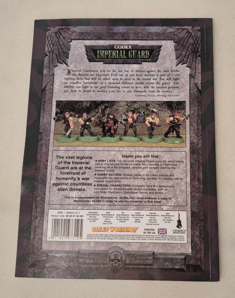 Codex Imperial Guard 3rd Edition | eBay