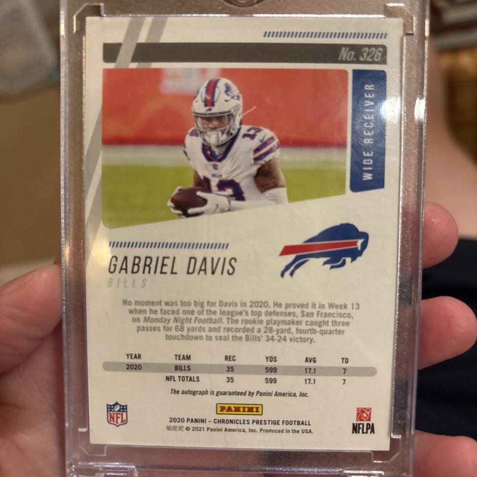 2020 Panini Prestige GABRIEL DAVIS Autograph Buffalo Bills Auto Rookie ...