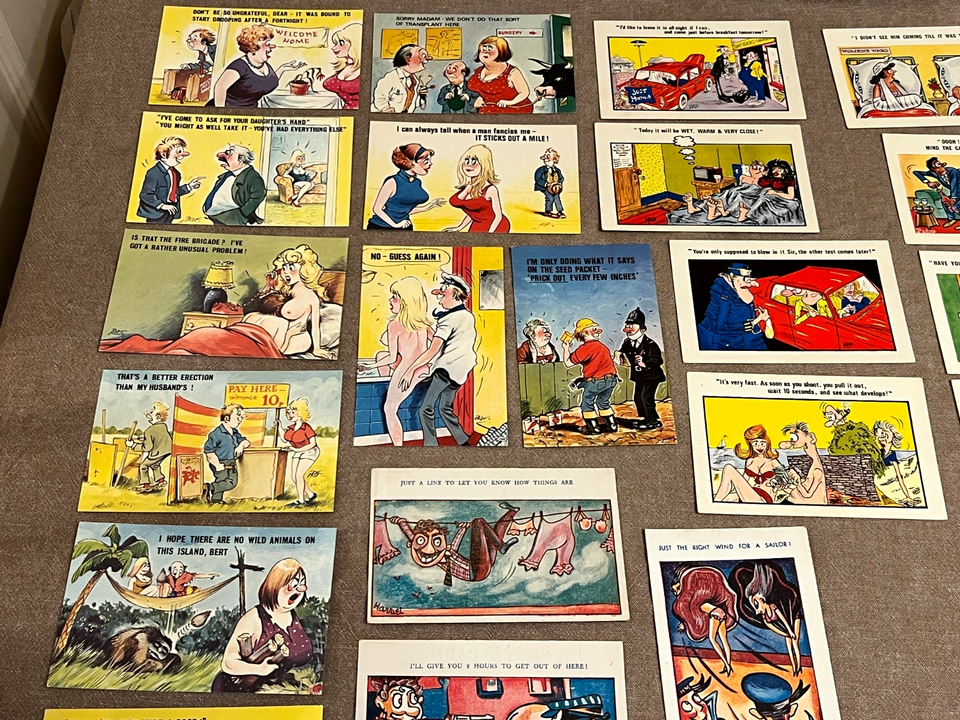 LOT OF 45 OLD SAUCY POSTCARDS – SUNNY PEDRO, KARDORAMA, HARRIET, C ...