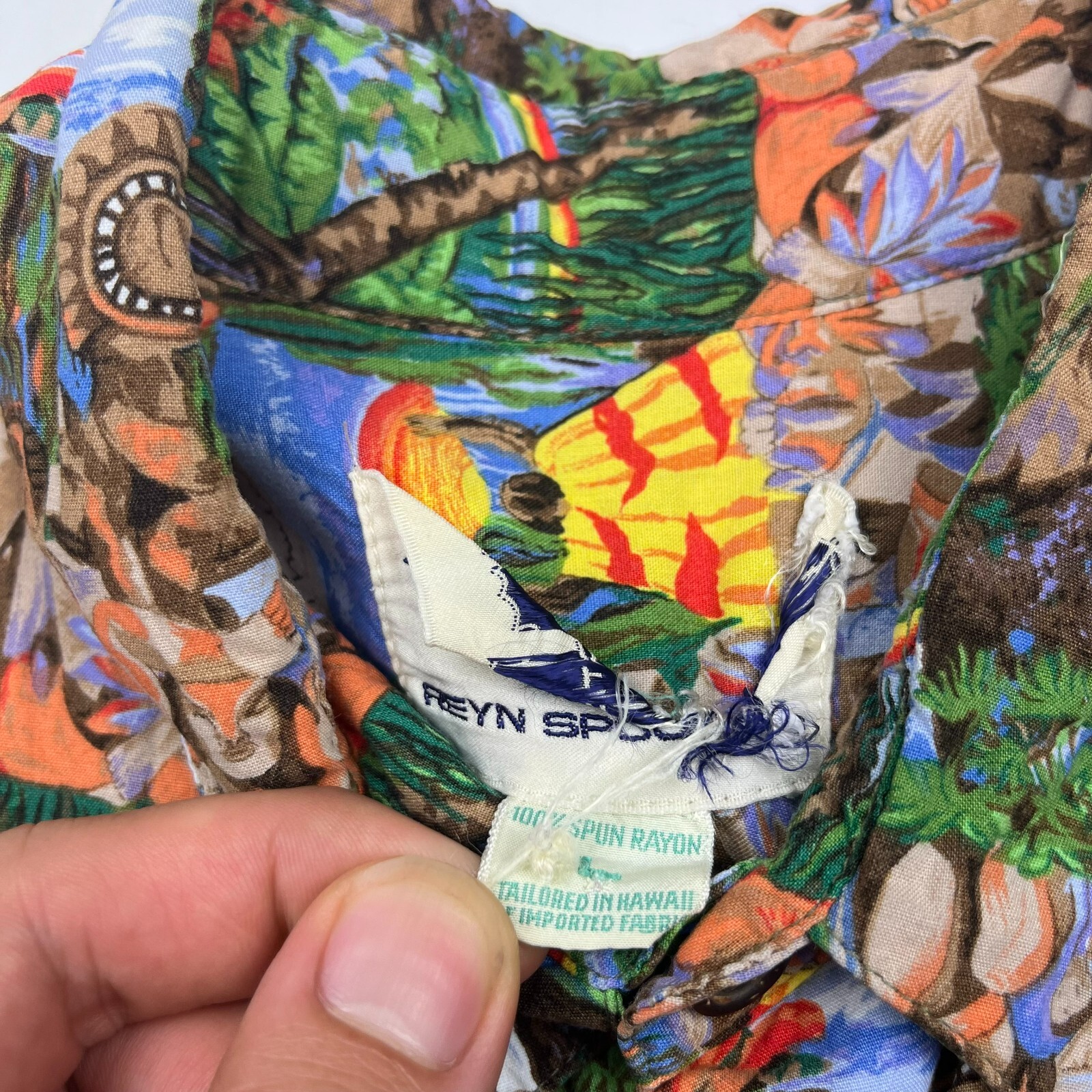 RARE Reyn Spooner Guy Buffet LARGE Hawaiian gods Scen… - Gem