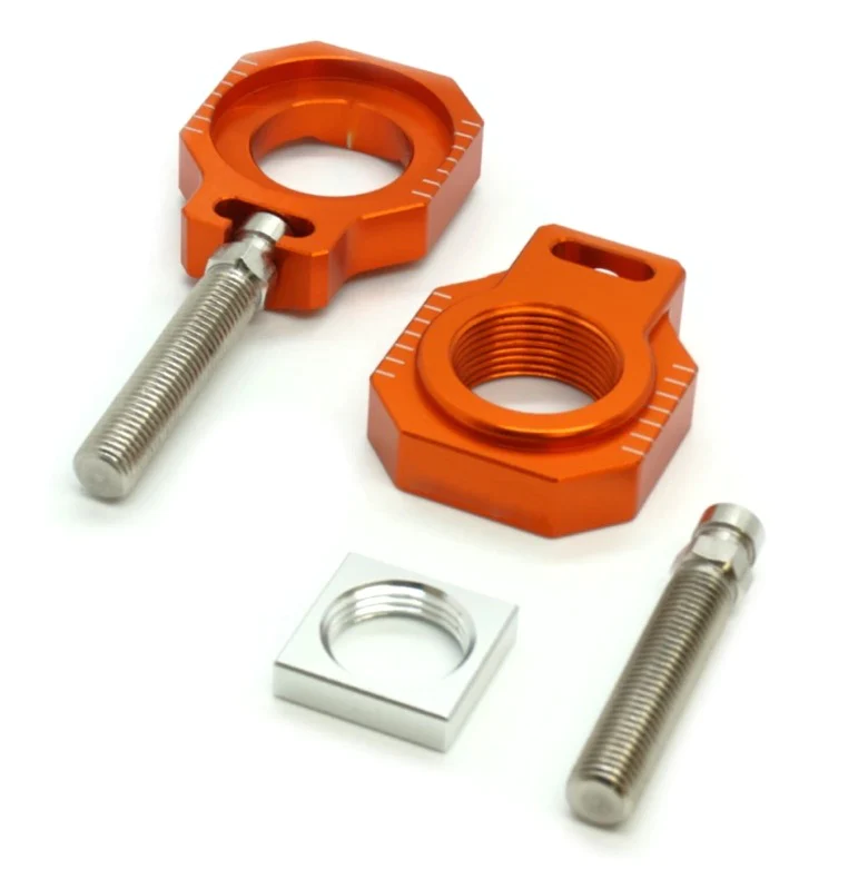 Bullet Proof Designs Orange 22mm Rear Axle Block KTM Husqvarna GasGas ...