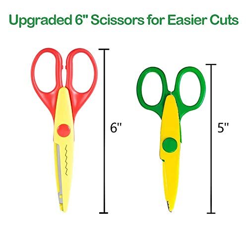 Decorative Paper Edge Scissor Set –5'' Colorful Paper Edger Scissors ...