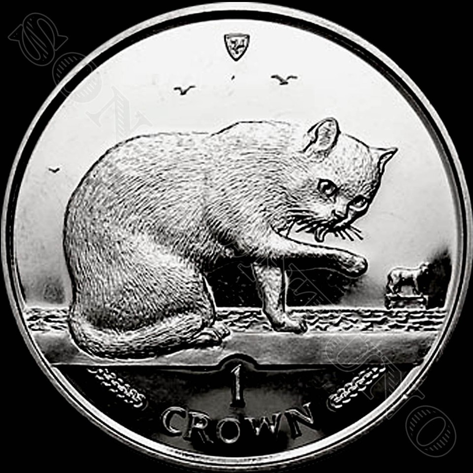 ISLE OF MAN CAT COINS - Your Choice ANY YEAR Copper Nickel CuNi 1 Crown ...