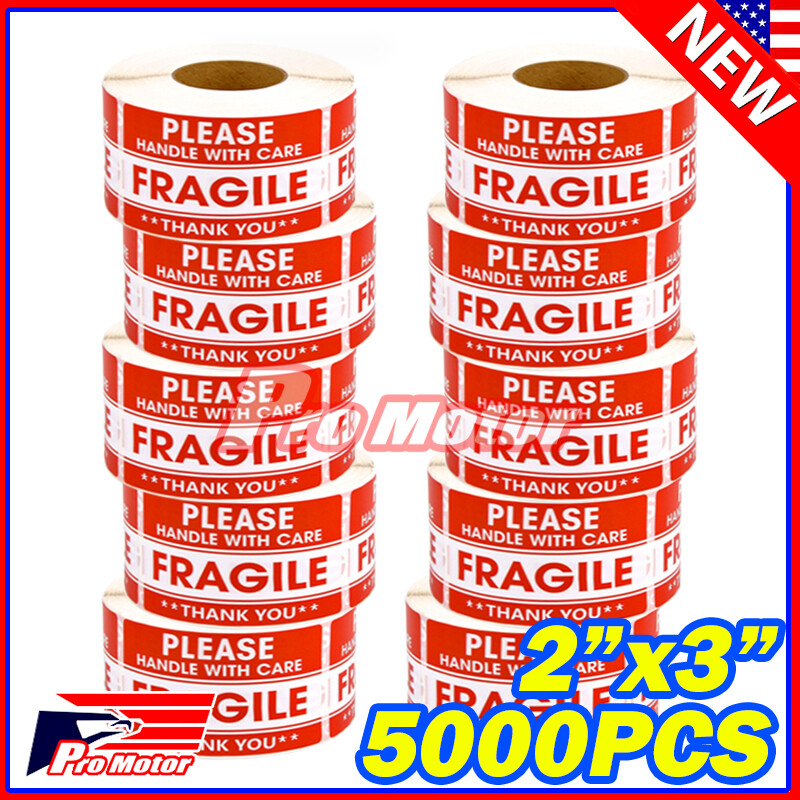 Bulk Lot Fragile Label Stickers Roll Please Handle With Care Mailing 2 ...