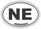 Nebraska Oval Vinyl Decal Sticker State Car Diesel Truck Home NE USA ...