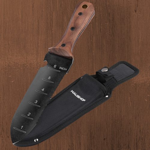 HAUSHOF Hori Hori Garden Knife Weeding Digging Tool 7" Blade Full Tang ...