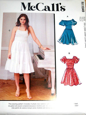 McCall 8211 Dresses Women's size 18w-24w Sewing Pattern | eBay