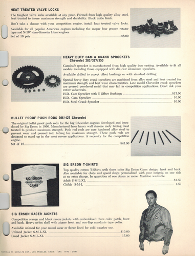 Sig Erson Racing Cams 1970 catalog, CD Rom PDF File | eBay