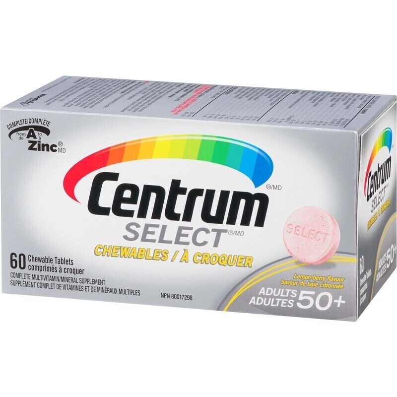 6x Centrum Select WOMEN/MEN 50+ Multivitamin 60 Chewable Tablets | eBay