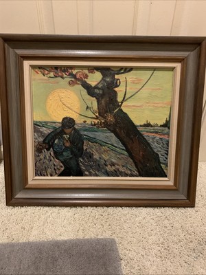 Vincent Van Gogh The Sower at Sunset Repo Painting 1950s Mid Century ...