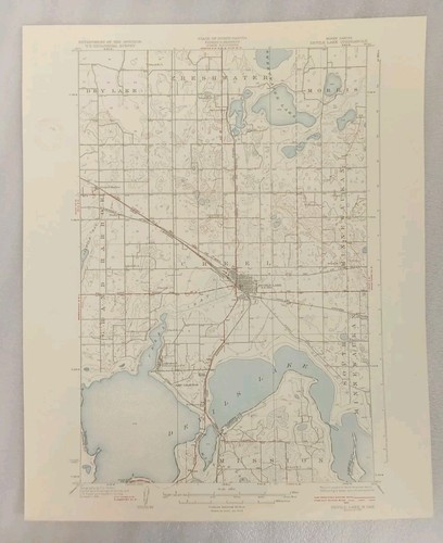 ORIGINAL DEVIL'S LAKE NORTH DAKOTA GEOLOGICAL SURVEY TOPO MAP ...