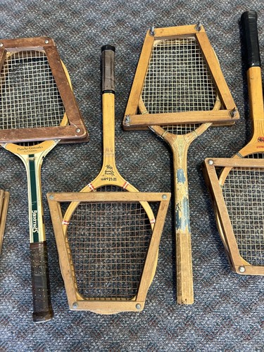 VINTAGE TENNIS RACQUETS LOT wall art man cave decor Restaurant racket ...