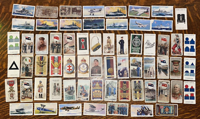 64 WORLD WAR 1 CIGARETTE CARDS~ BATTLE SHIPS,SOLDIERS,AIRPLANES ...