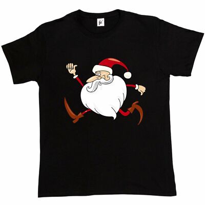 Santa Running For Christmas Mens T-Shirt | eBay UK