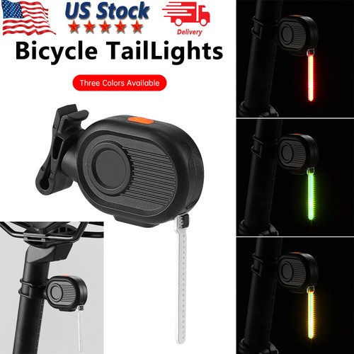 USB LED Bicycle Bike Indicator Rear Tail Light Flowing Navigation Light ...