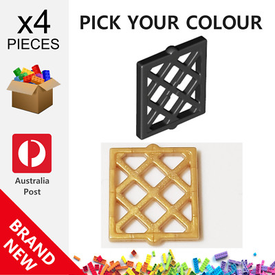 4x Genuine LEGO™ - Pane for Window 1 x 2 x 2 Lattice Diamond - 38320 ...