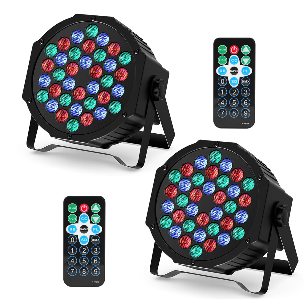 8X 108W 36 LED RGB Stage Lighting PAR Light DMX Beam Party DJ Disco ...