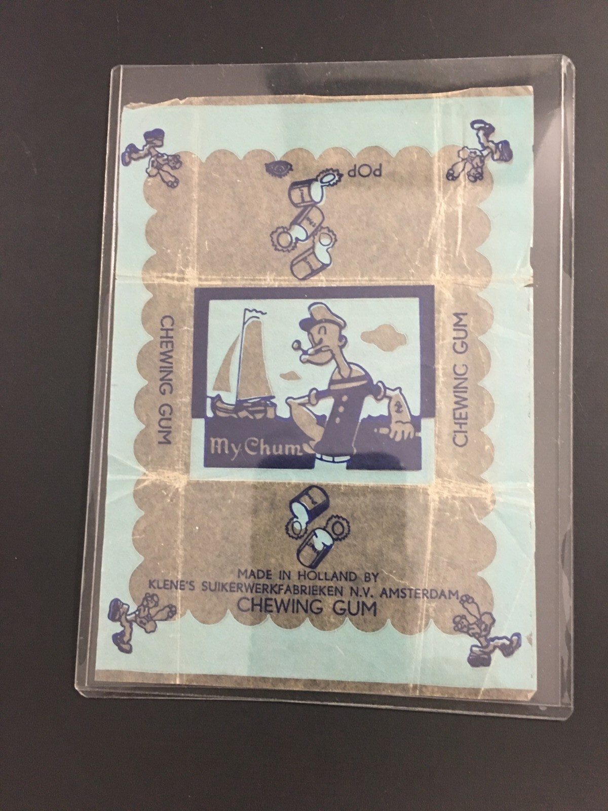 Popeye Chewing Wax Gum Wrapper 1950s Rare | eBay