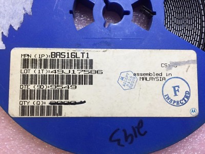 BAS16LT1 MOTOROLA BAS16 Diode Switching 75V 0.2V 3-Pin SMD 250 PCS | eBay