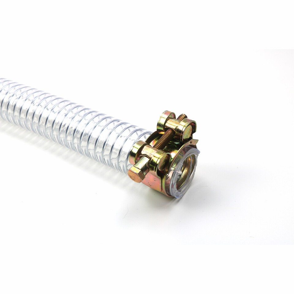 36" Length, 1" ID Log Splitter Suction Hose With Worm Gear Hose Clamps ...