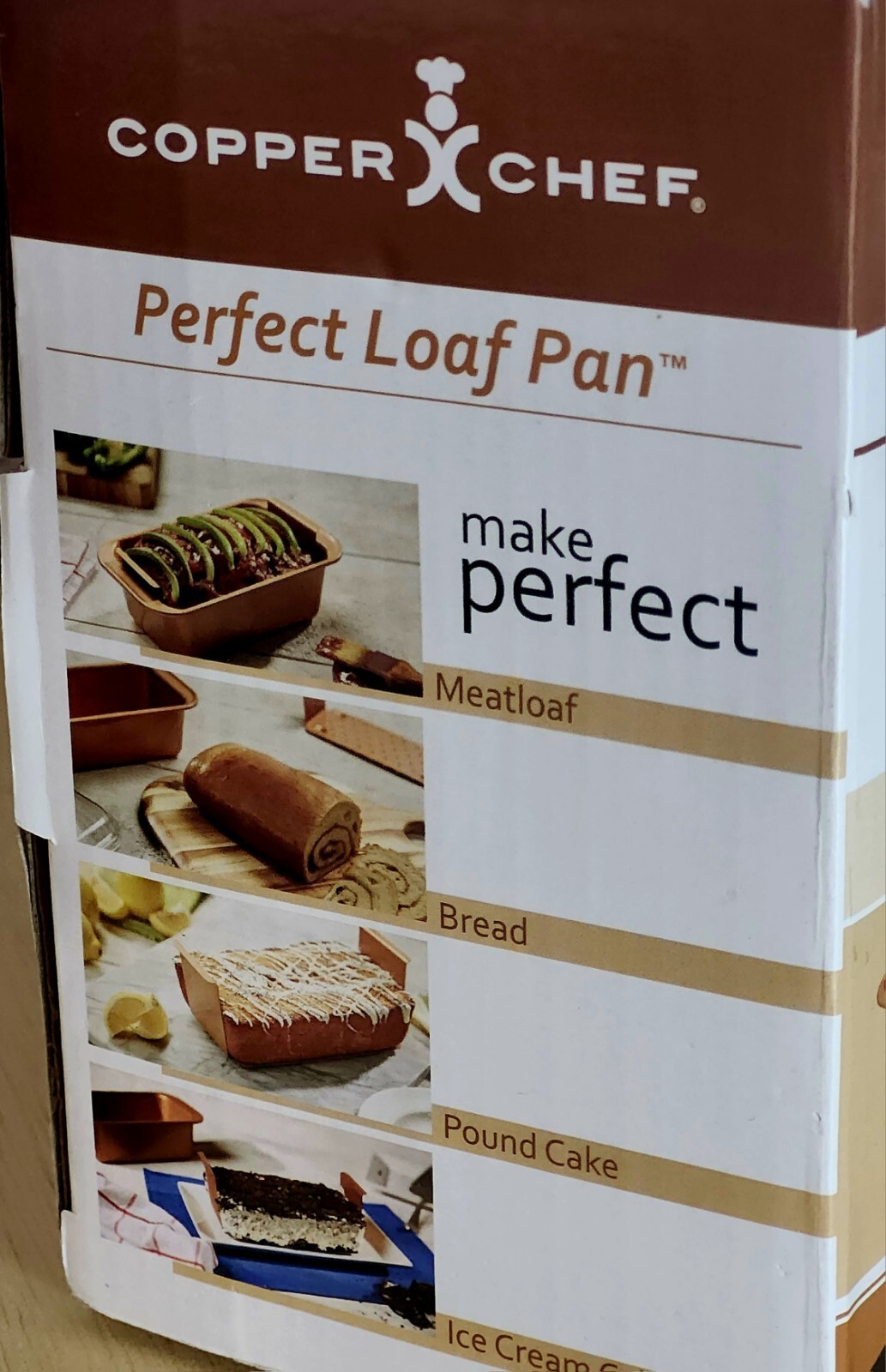 Copper Chef Loaf Pan 9x5x3 4 PC Set Non-stick Dishwasher Safe QQQ 1182 ...