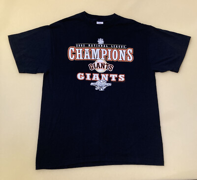 SF Giants 2002 World Series Large Black T-shirt National League ...
