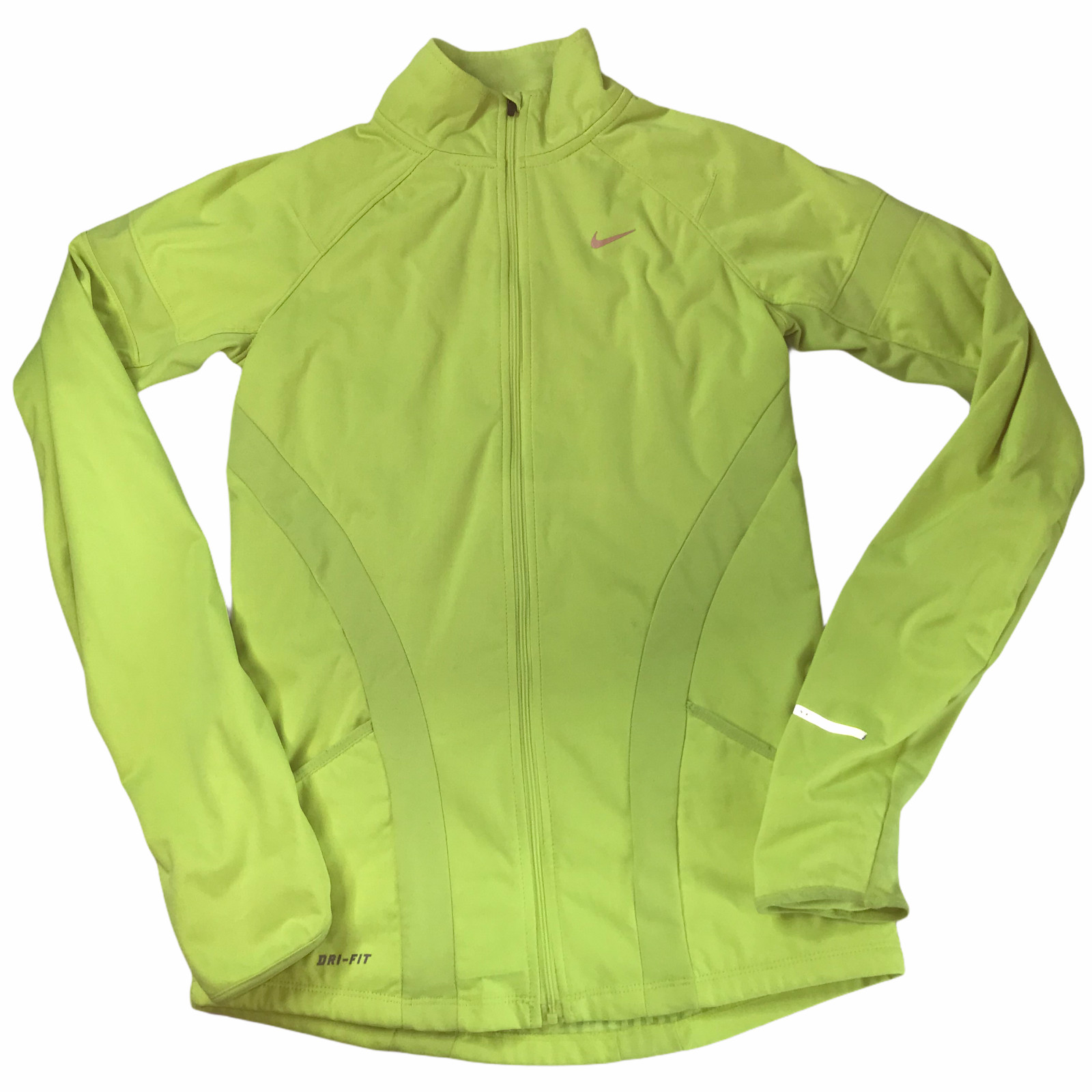 NIKE Neon Bright Highlighter Yellow Full Zip Jacket. … - Gem
